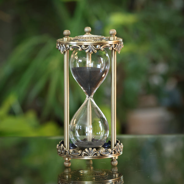 Glass Inlay Hourglass White Or Black Sand Justhourglasses