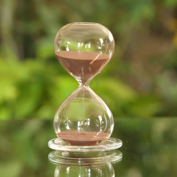 60 Minute Glass Timer with Cocoa Sand - JustHourglasses