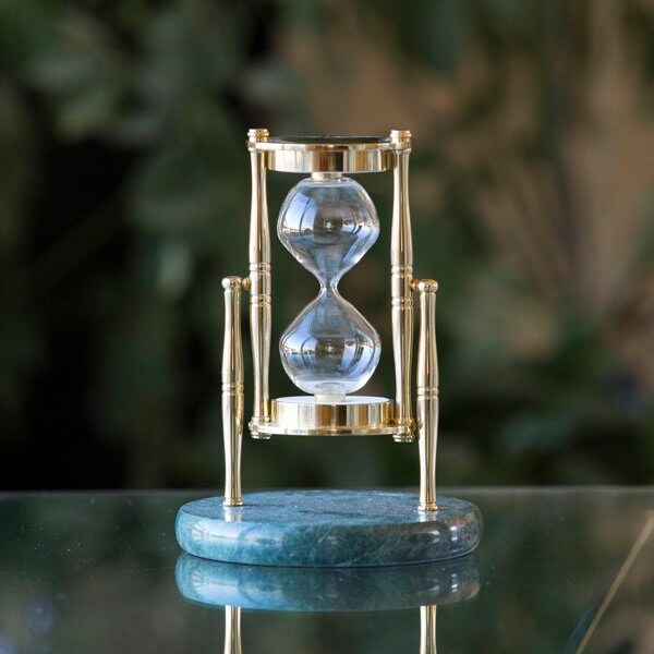 Green Marble and Brass Rotating Hourglass Kit – JustHourglasses