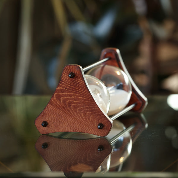 Triangle Square Hourglass Kit with Black Metal Spindles - JustHourglasses